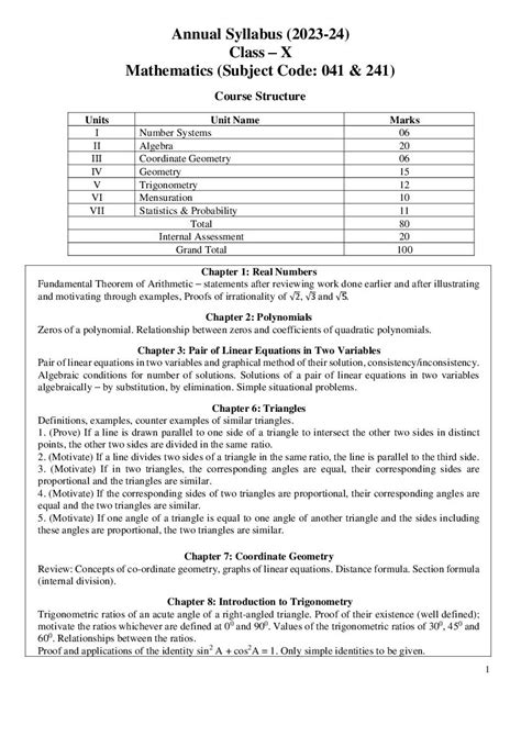 Edudel Syllabus Class 10 Maths 2024 Pdf Aglasem