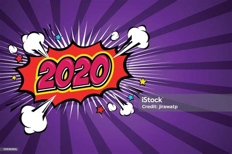 2020 만화 텍스트 연설 거품 컬러 팝 아트 스타일의 사운드 효과 1월에 대한 스톡 벡터 아트 및 기타 이미지 1월 2020년 겨울 Istock