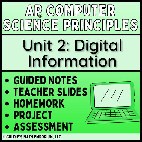 goldie s ap® computer science principles unit 2 digital information