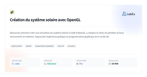 Création Du Système Solaire Avec Opengl Labex