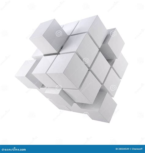 Abstract White Cube Stock Illustration Illustration Of Brainstorming 28504549