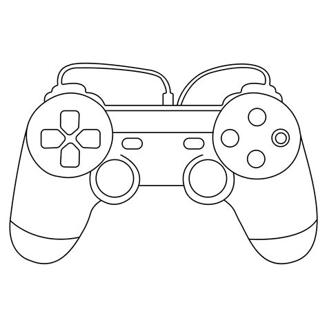 Single Line Continuous Drawing Of Game Controller Joysticks Or Gamepads