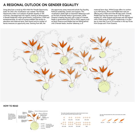 Data Visualization Regional Outlook On Gender Equality Behance