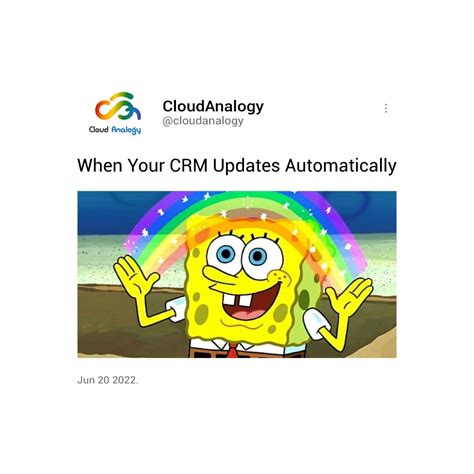 Cloud Analogy On Linkedin Mememonday Cloudanalogy Spongebob Mondaymotivation Crm Salesforce