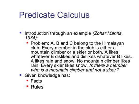 predicate calculus