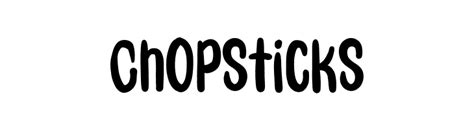 Chopsticks Font Free Download Ttf Otf