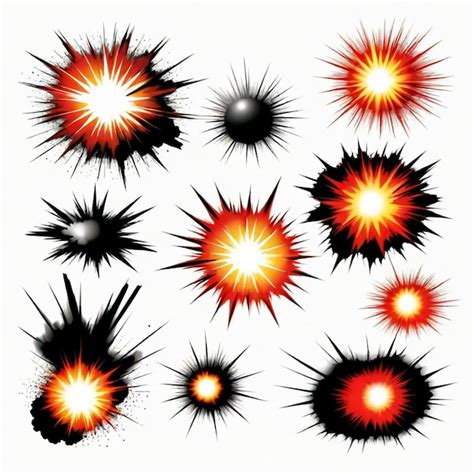 Blast Vector Set White Background Isolated A High Premium Ai Generated Vector