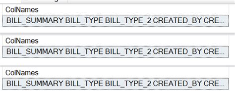 T Sql T SQL Get A Tab Separated List Of Column Names In A Table What S Wrong With My