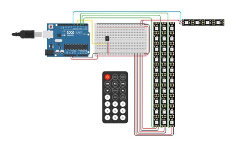 circuit design lab 12 g ir sensor and remote tinkercad