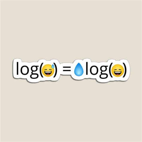 Nerdy Logarithm Identity Joke Magnet For Sale By Andrew Orr Redbubble
