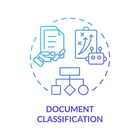 Document Classification Blue Gradient Concept Icon Natural Language