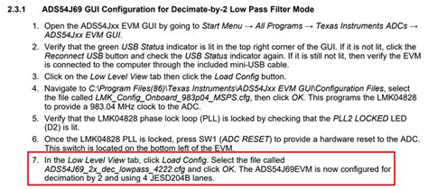 ADS54J69EVM Configuration File Is Missing Data Converters Forum Data Converters TI E2E