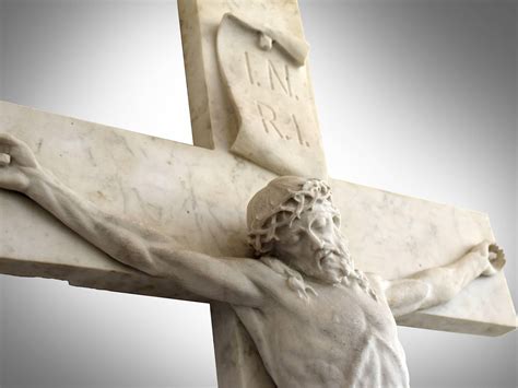 Jesus On The Cross Sculpture In Marble 115x60cm For Sale At 1stdibs
