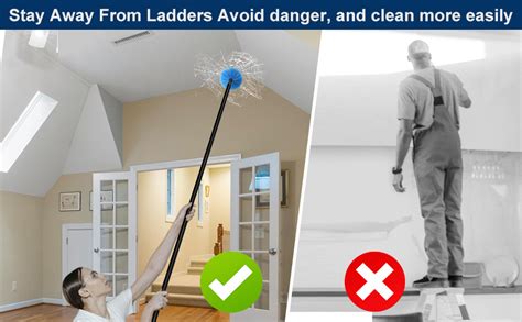 Spider Web Brush With Pole Cobweb Duster With Extension Pole 2 Pack Cobweb Brush