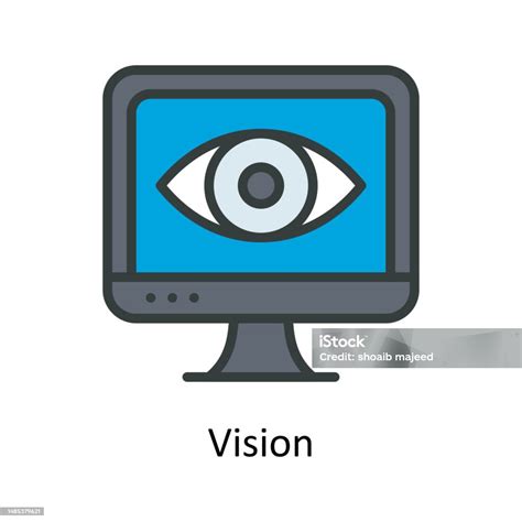 비전 벡터 채우기 윤곽선 아이콘 심플 스톡 일러스트 스톡 개념에 대한 스톡 벡터 아트 및 기타 이미지 개념 관광 관광객