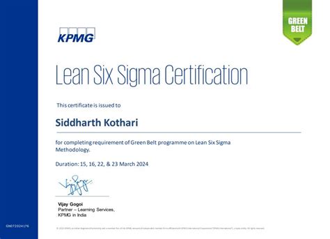 Siddharth Kothari On Linkedin Learning Iims Kpmg Sixsigma