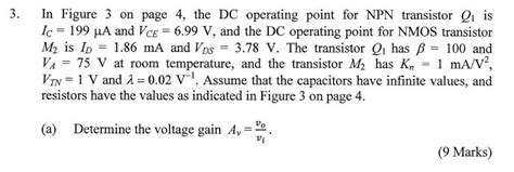 Solved 3 In Figure 3 On Page 4 The DC Operating Point For Chegg Com