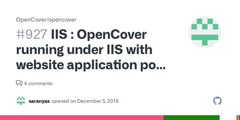 iis opencover running under iis with website application pool
