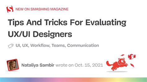 Tips And Tricks For Evaluating Ux Ui Designers — Smashing Magazine