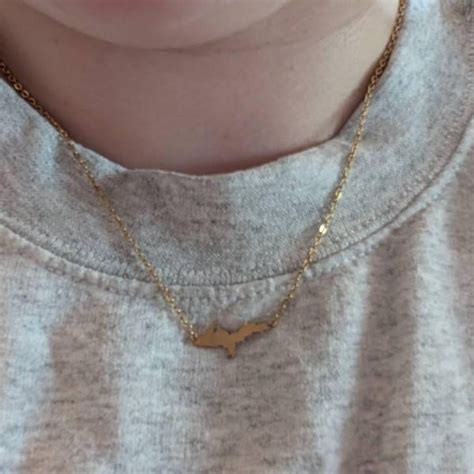 Mini Michigan Necklace Small Michigan Necklace Michigan State