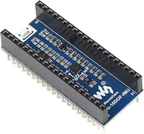 Waveshare 10 Dof Imu Sensor Module For Raspberry Pi Pico Incorporates 9