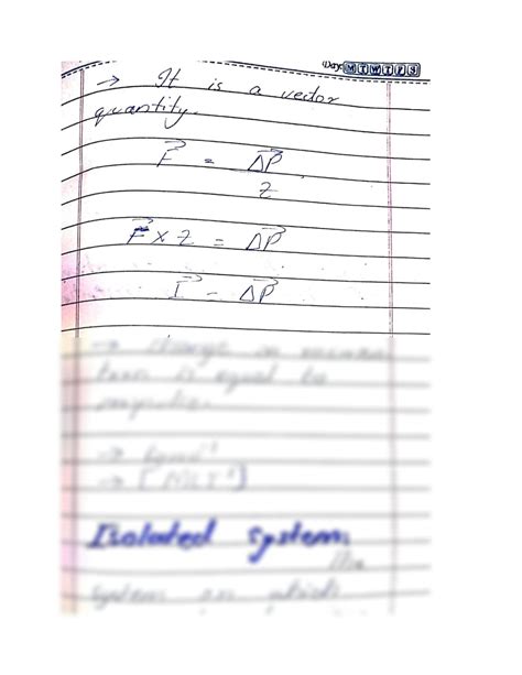 SOLUTION Physics 1st Year Notes On Impulse Studypool