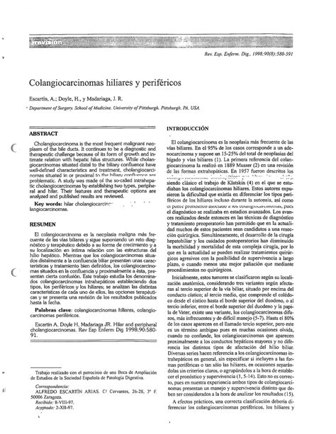 Pdf Hilar And Peripheral Cholangiocarcinomas