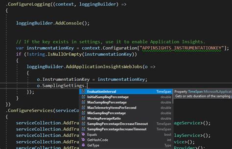 Azure Webjobs How To Disable Adaptive Sampling For Application