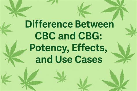Difference Between Cbc And Cbg Potency Effects And Use Cases Root Sciences