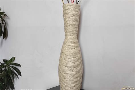 Купить Белая напольная ваза высокая 80см Skrami Kz