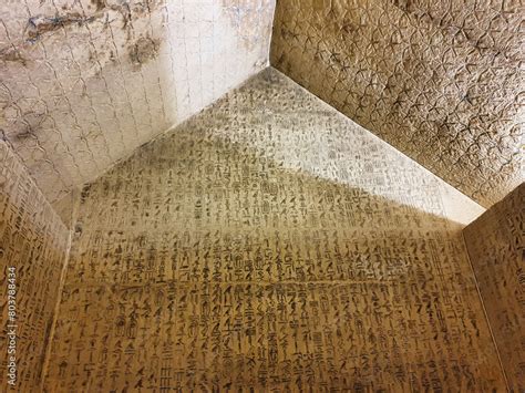Poster Famous Pyramid Hieroglyphic Texts Inside The Pyramid Of Unas Of