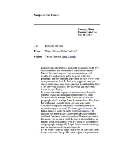 Ms Word Memo Template PDF Template