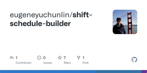 Github Eugeneyuchunlinshift Schedule Builder