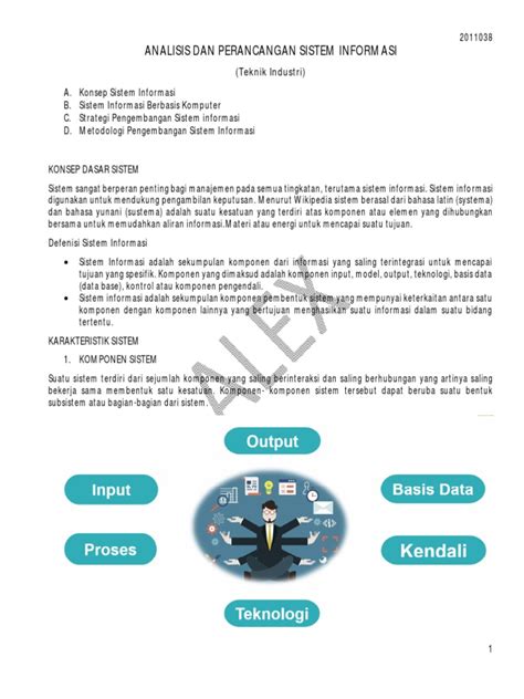 Analisis Dan Perancangan Sistem Informasi Pdf
