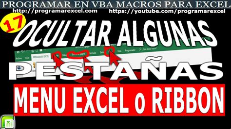 Como Ocultar Algunas Pestañas En Menu O Ribbon De Excel Modificando Xml