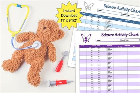 Seizure Activity Log Epilepsy Chart Seizure Epilepsy Tracker Medical