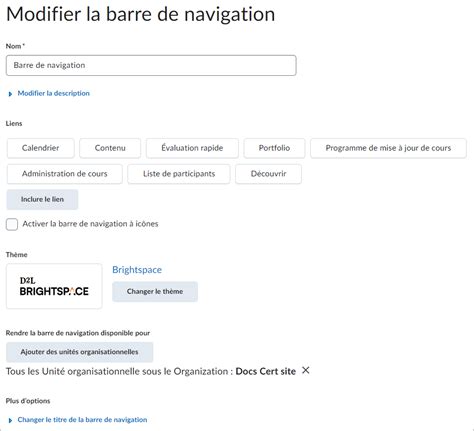 Personnaliser Votre Barre De Navigation Brightspace
