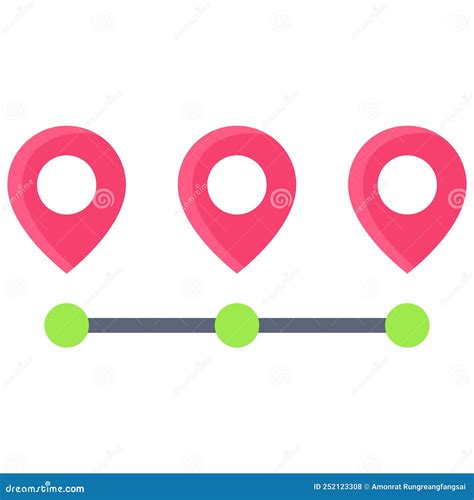 Route Icon Location Map And Navigation Vector Stock Vector Illustration Of Route Flat 252123308