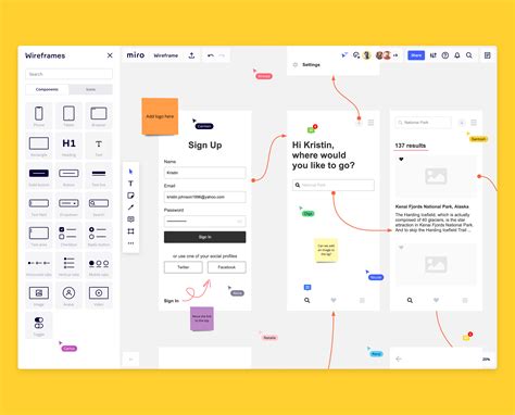wireframe de aplicativo para ipad