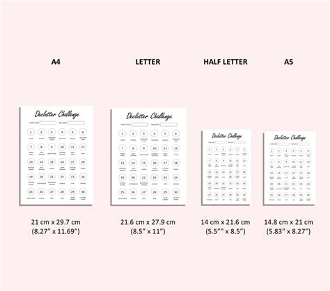 Day Declutter Challenge Declutter Tracker Printable Etsy