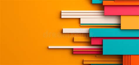 Dynamic Overlapping Geometric Shapes In Vibrant Colors Creating A Bold