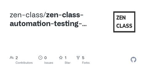 Github Zen Classzen Class Automation Testing Documentation