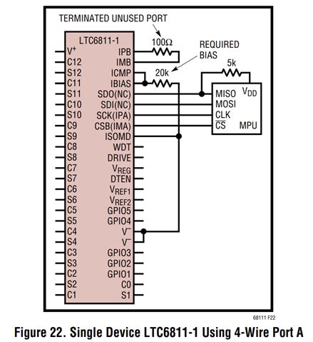 Is It Possible To Use LTC6810 1 As A Single Device Using Port A 4 Wire SPI Q A Battery