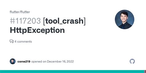 Toolcrash Exception · Issue 117203 · Flutterflutter · Github
