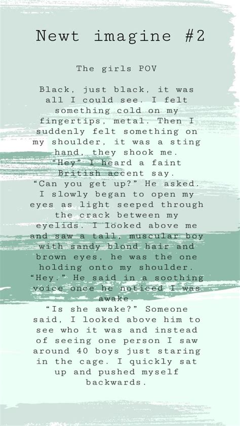 Newt X Reader Imagine ☁️☁️