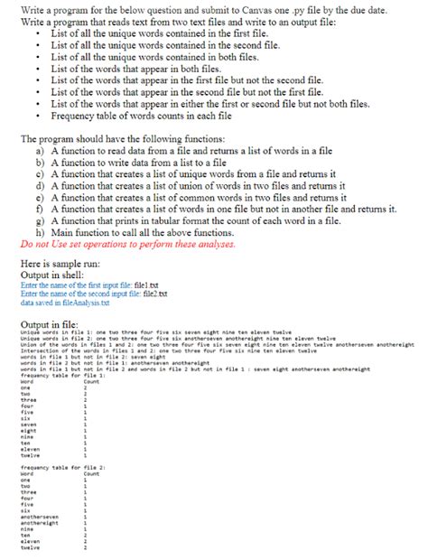 solved please solve in python file 1 contents one two