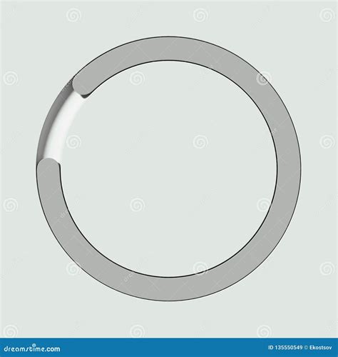 White And Grey Toggle Buttons On Light Background 3d Rendering Stock Illustration