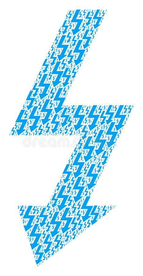 High Voltage Recursive Mosaic Of Itself Icons Stock Vector Illustration Of Composition Icons