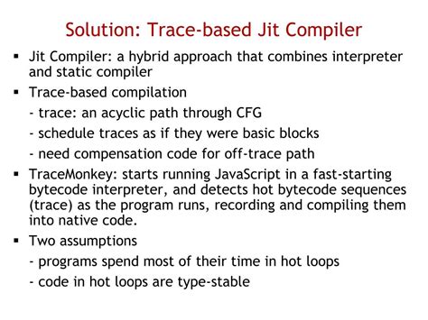 Ppt Trace Based Just In Time Type Specialization For Dynamic