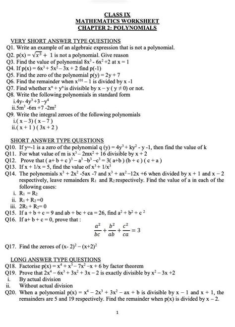 Q1 Write An Example Of An Algebraic Expression That Is Not A Polynomial Q2 P X 3 1 Is